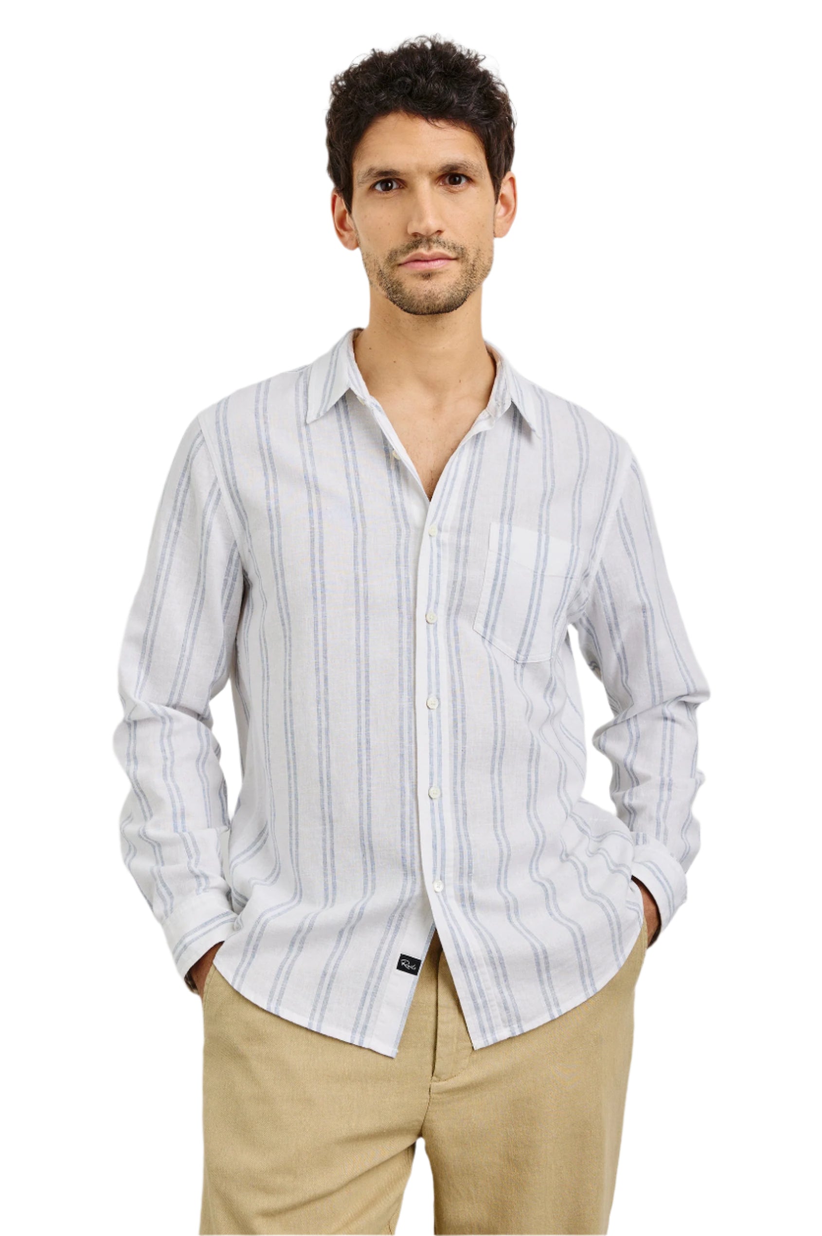 Rails Clyde Shirt - White/Azure – Rothmans New York